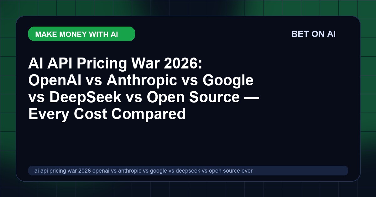 AI API Pricing War 2026 (April Update): Every Model Cost Compared